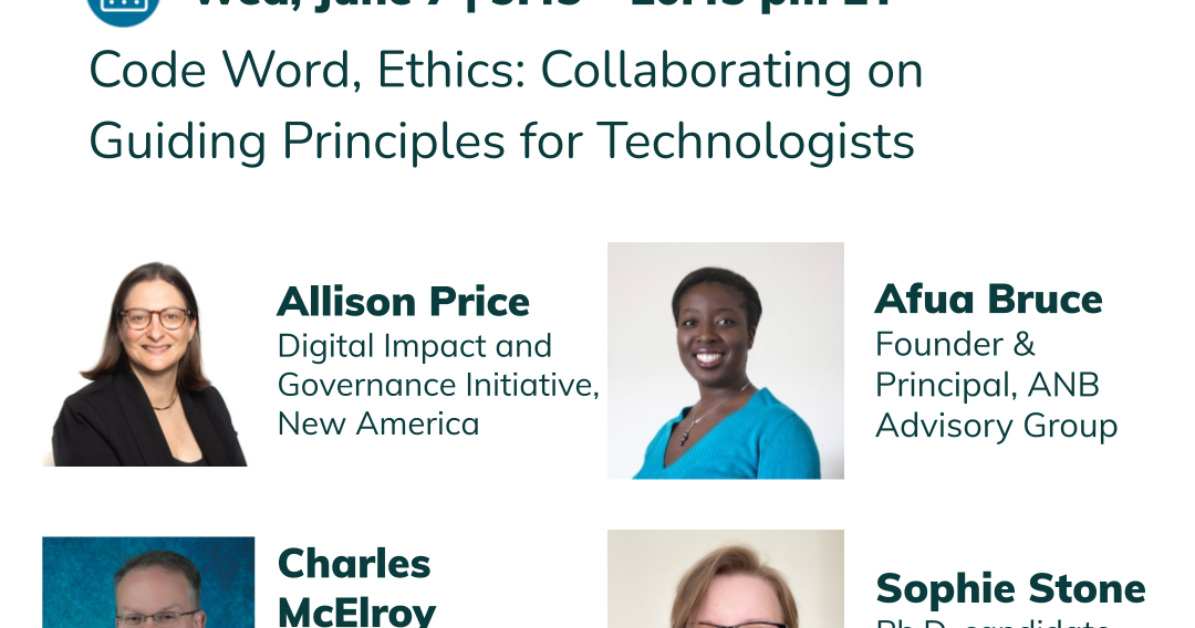 Code Word, Ethics: Collaborating on Guiding Principles for Technologists