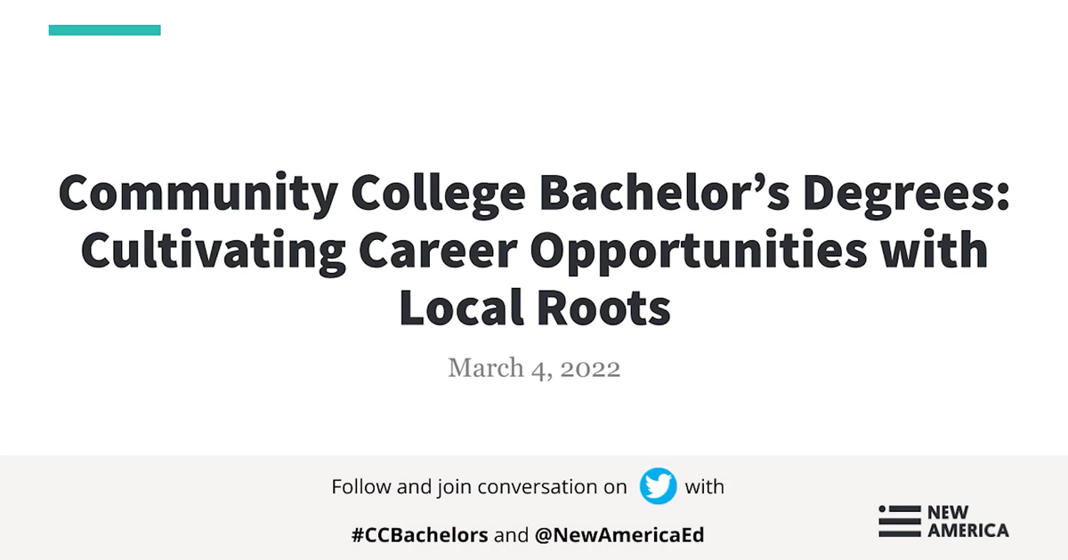 Community College Bachelor’s Degrees: Cultivating Career Opportunities ...